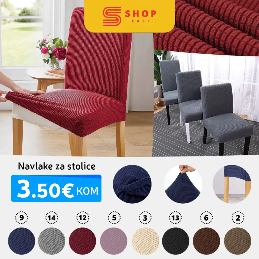 ELASTIČNE PREVLEKE ZA STOLE – ShopEase