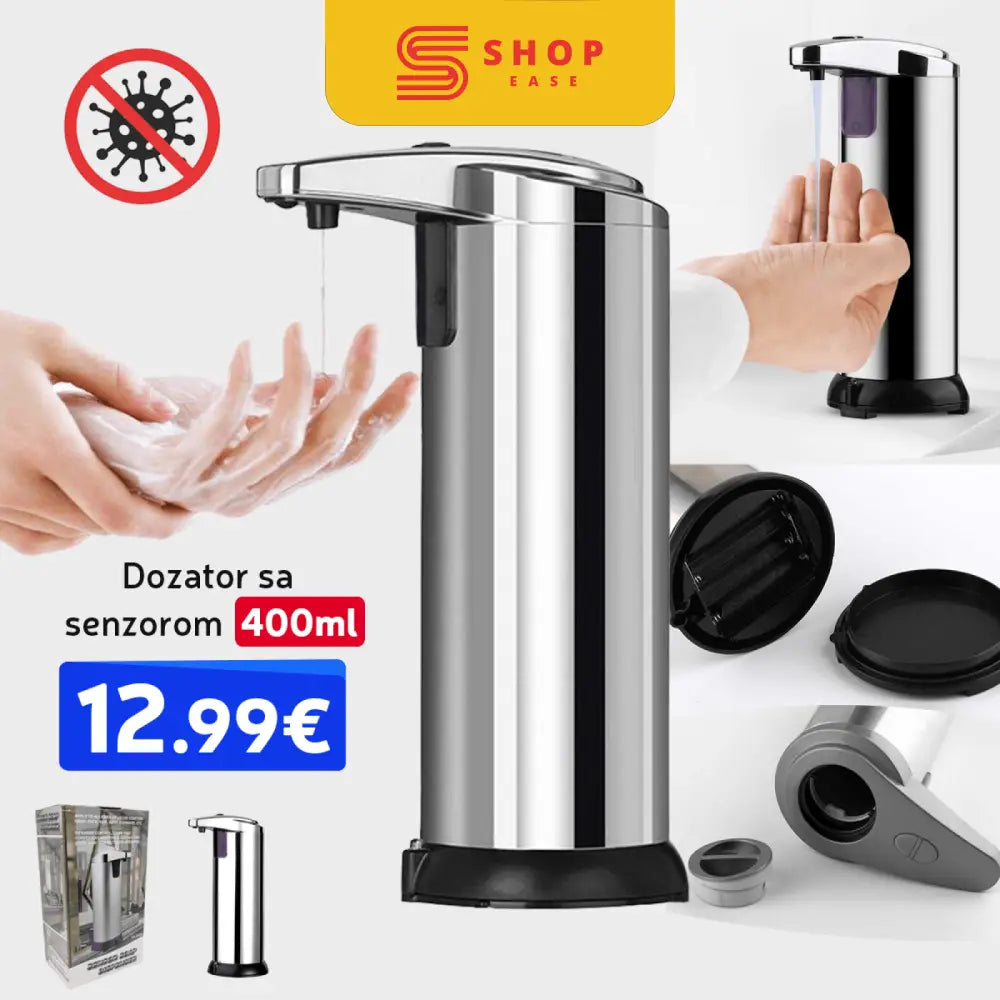 KOVINSKI DOZATOR ZA TEKOČINE S SENZORJEM – ShopEase